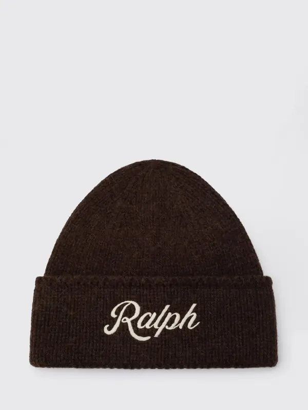 Polo Ralph Lauren Knitted Wool Beanie With Cuff And Embroidered Logo - Brown