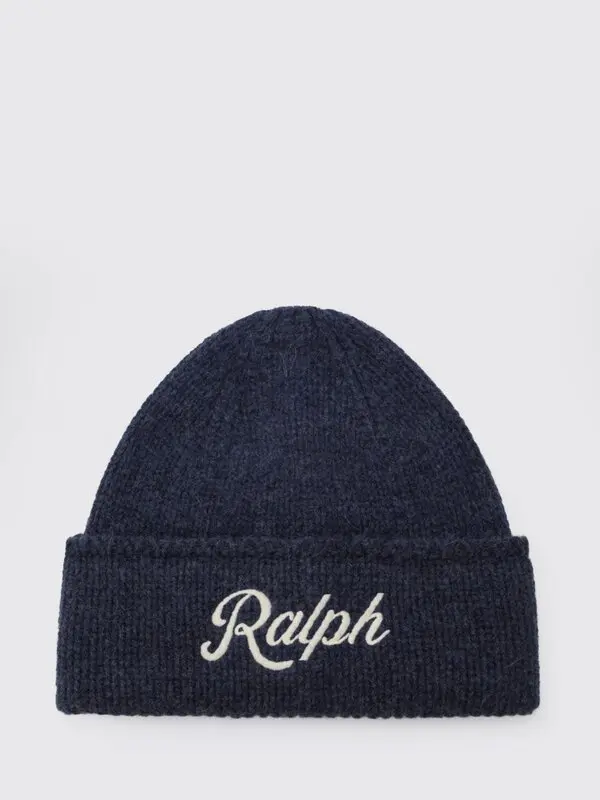 Polo Ralph Lauren Knitted Wool Beanie With Cuff And Embroidered Logo - Navy