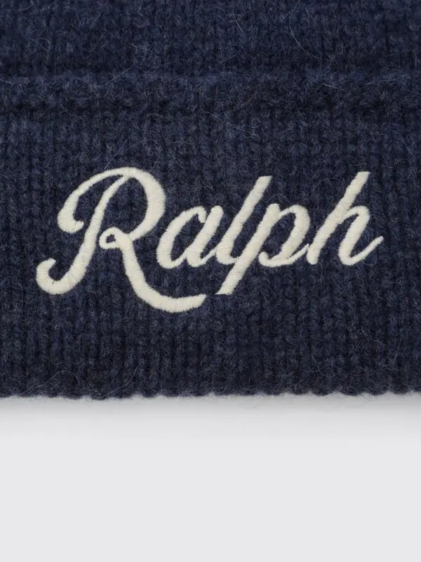 Polo Ralph Lauren Knitted Wool Beanie With Cuff And Embroidered Logo - Navy