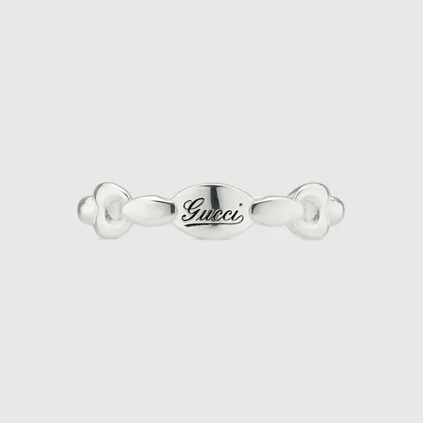 Gucci Gg Marmont Wide Ring - Silver