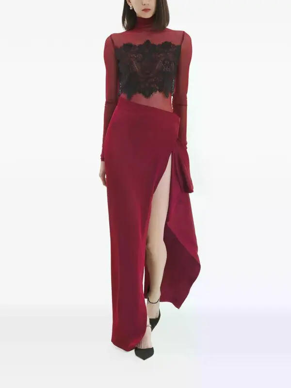 2310 STUDIO Asymmetric Draped Maxi Skirt