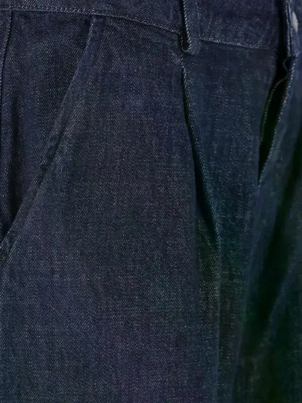 ROY ROGER'S Pleated-front Logo-patch Jeans