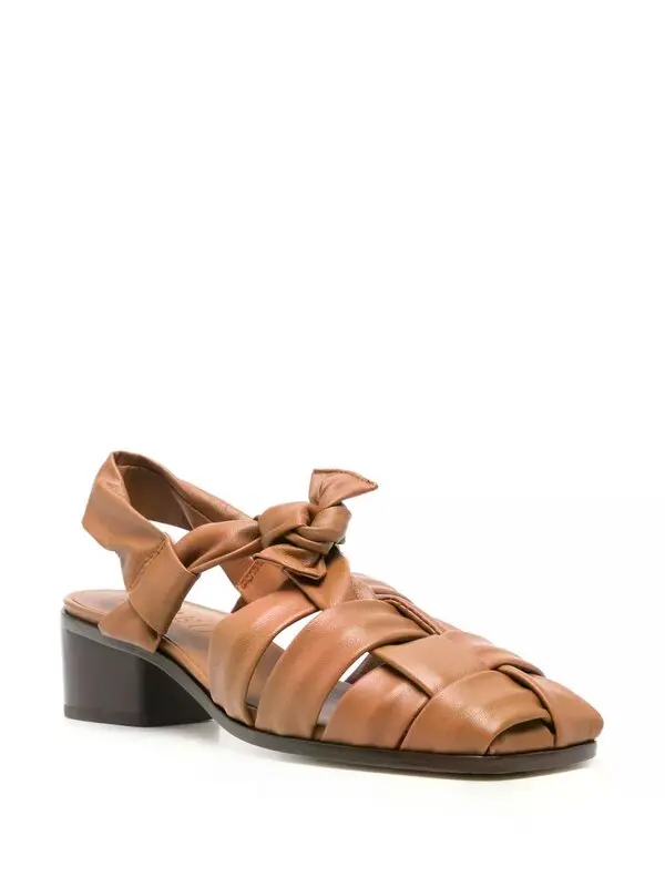 Hereu 40mm Bena Heeled Leather Sandals