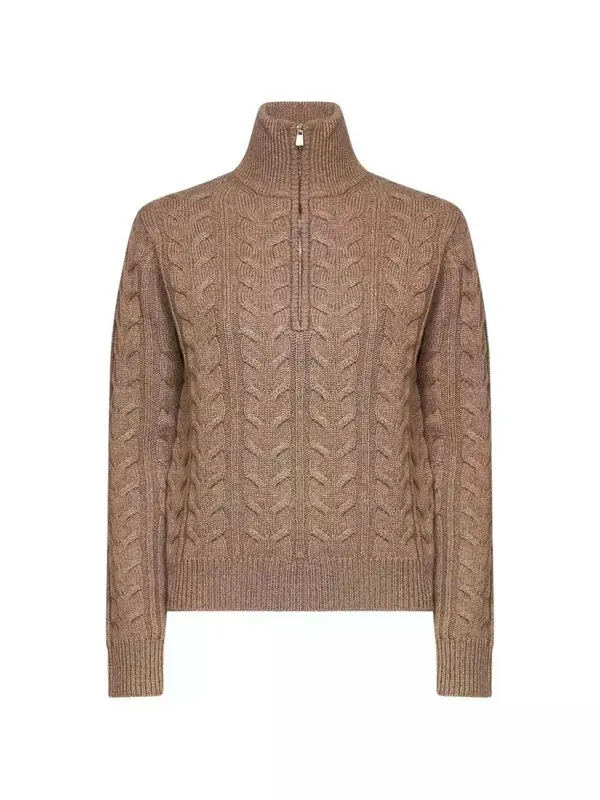 Max Mara Cable-knit Cashmere Sweater - Brown