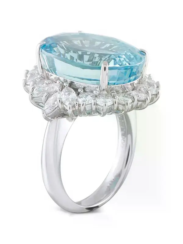 LB EXCLUSIVE Aquamarine Diamond Ring