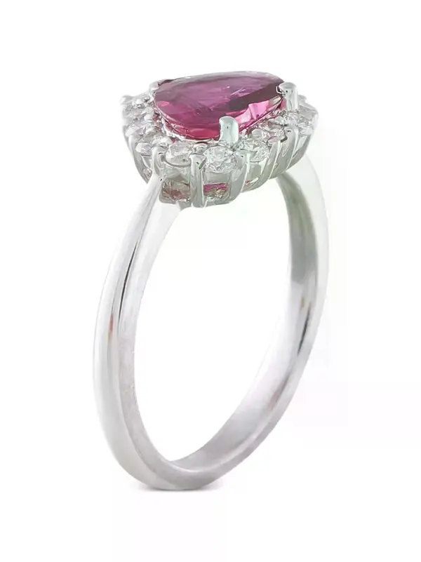 LB EXCLUSIVE Heart-shaped Ruby Ring - Silver