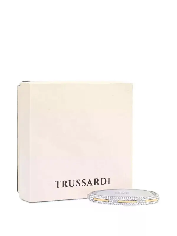 TRUSSARDI Crystal-embellished Two-tone Bangle Bracelet