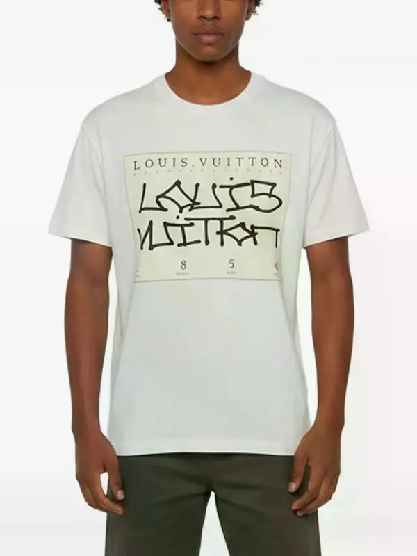 LOUIS VUITTON Handle With Care T-shirt - White
