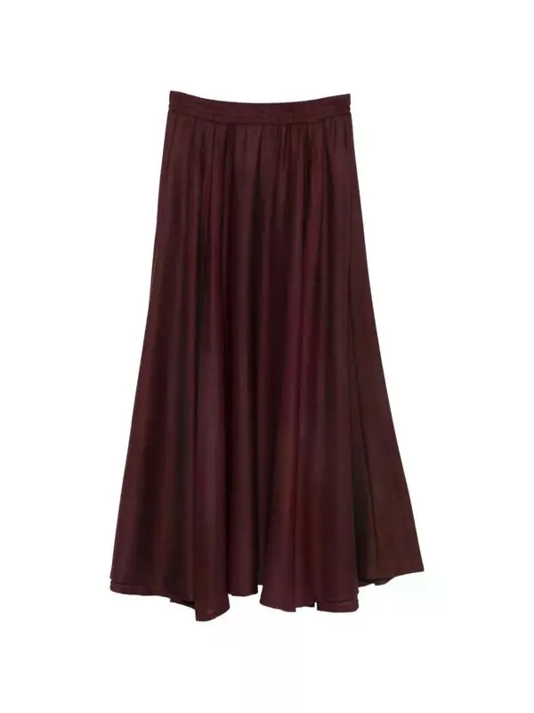 Ermanno Scervino Side-slit Flared Maxi Skirt - Red