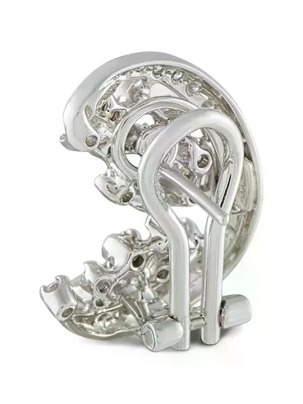DAMIANI Embellished Diamond Crescent Earrings