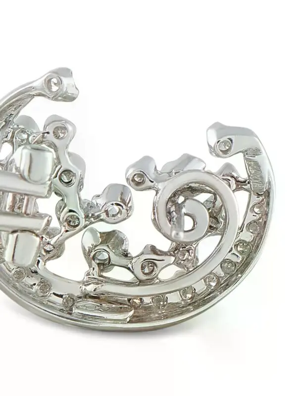 DAMIANI Embellished Diamond Crescent Earrings
