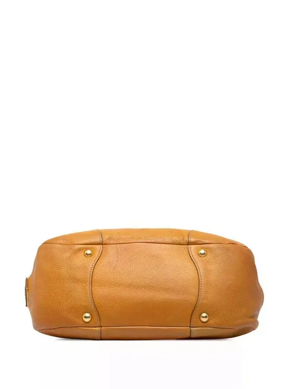 Prada 2000-2013 Vitello Daino Push Lock Tote Bag