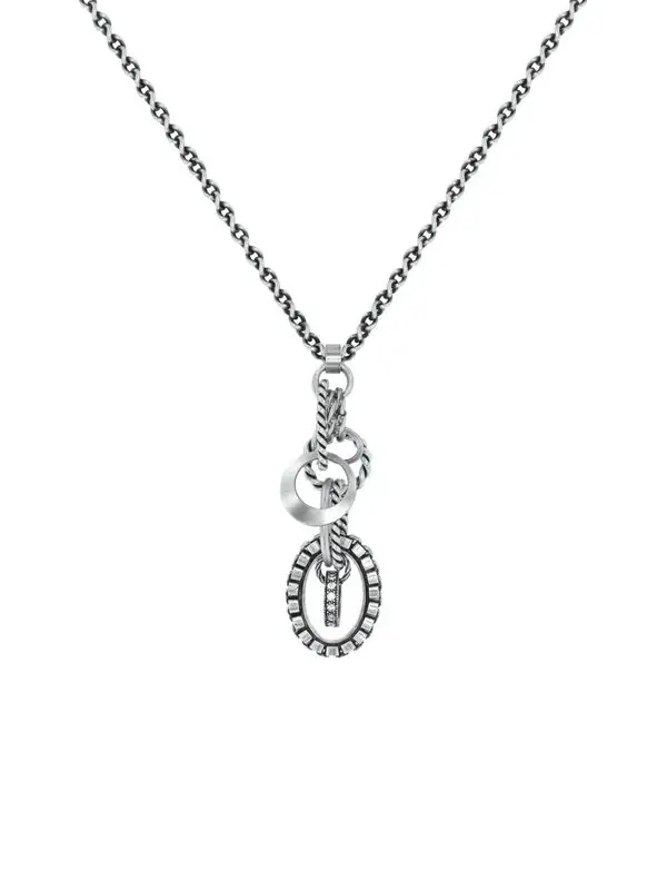 KONPLOTT Rings & Rhythm Interlocking Pendant Necklace - Silver