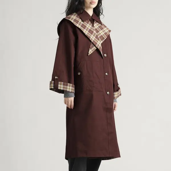 DAMSON MADDER Reversible Longline Jerry Trench Coat