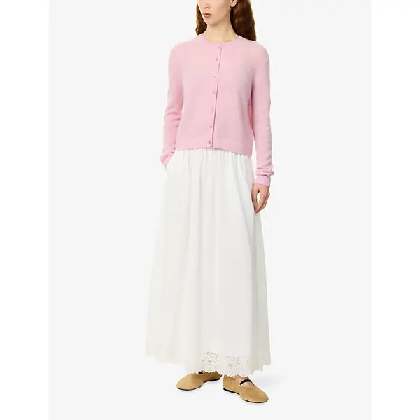 CRUSH CASHMERE Amara Cashmere And Silk Cardigan - Seashell
