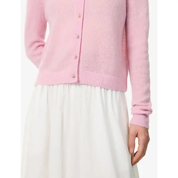 CRUSH CASHMERE Amara Cashmere And Silk Cardigan - Seashell