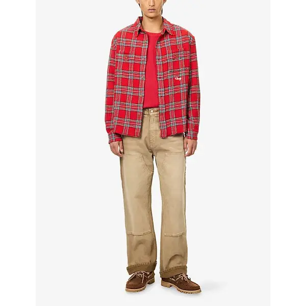 CHERRY LOS ANGELES Plaid-pattern Relaxed-fit Cotton Shirt