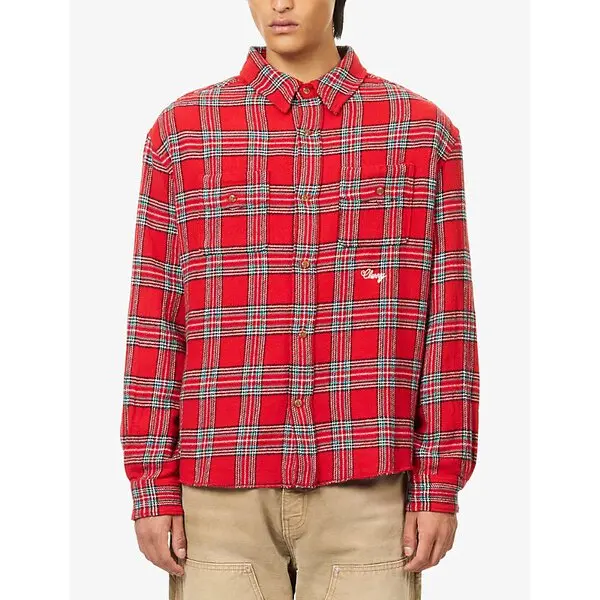 CHERRY LOS ANGELES Plaid-pattern Relaxed-fit Cotton Shirt