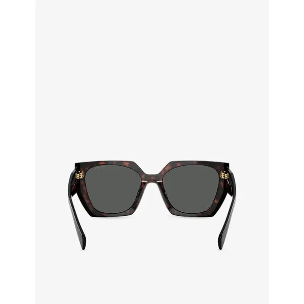 Prada Pr 15ws Rectangle-frame Tortoiseshell Acetate Sunglasses