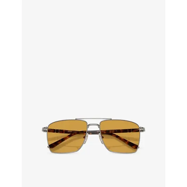 Persol Po1031s Square-frame Metal Sunglasses - Grey