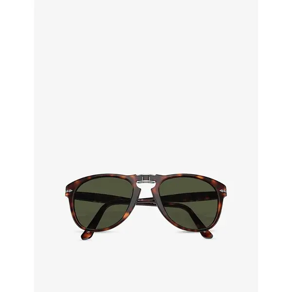 Persol Po0714 Aviator-frame Acetate Sunglasses