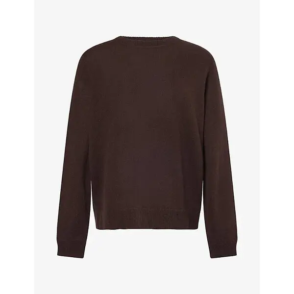 REFORMATION Boyfriend Crew-neck Cashmere Jumper - Mole