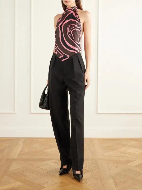 Emilio Pucci Printed Silk-twill Top