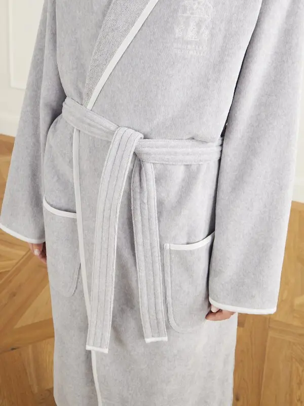Brunello Cucinelli Logo-embroidered Cotton-terry Robe