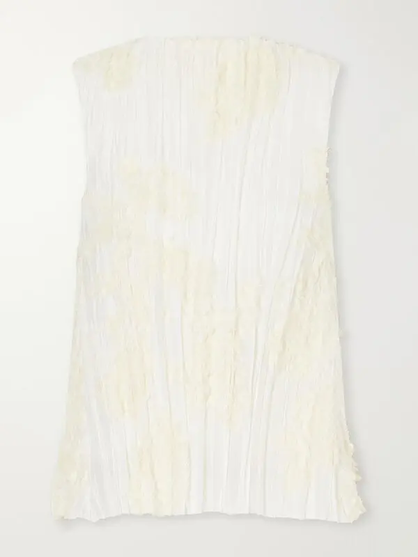 KALLMEYER Daria Plissé Cotton-blend Blouse
