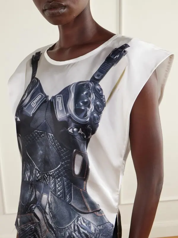 Junya Watanabe Deconstructed Printed Twill Top