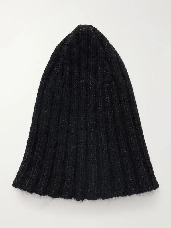 Khaite Lake Cashmere, Mohair And Silk-blend Beanie - Black