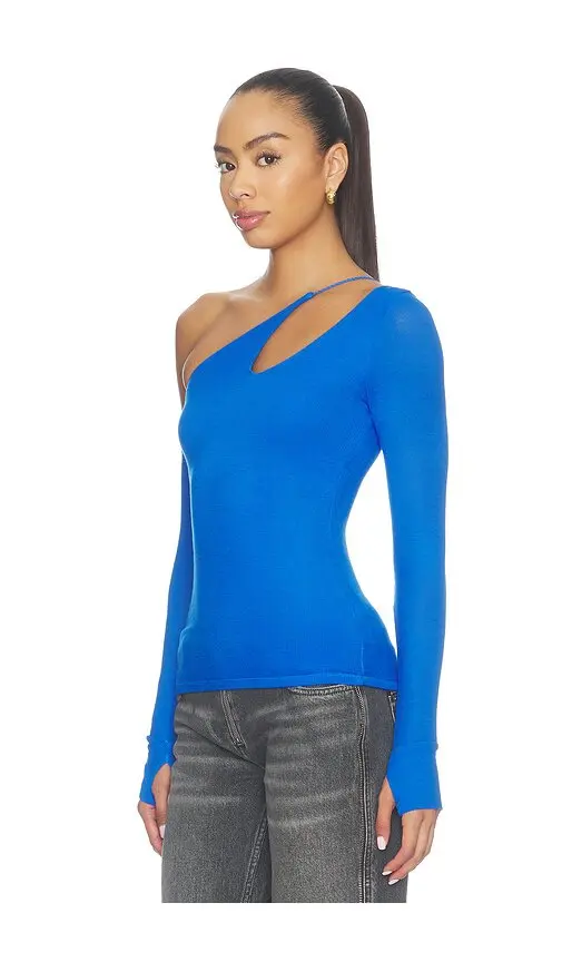 Michael Lauren X Revolve Usher Asymmetrical Long Sleeve Top