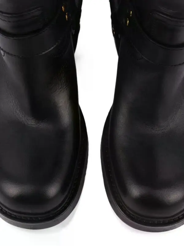 Elena Iachi Embroidered Harness-detail Knee-length Boots