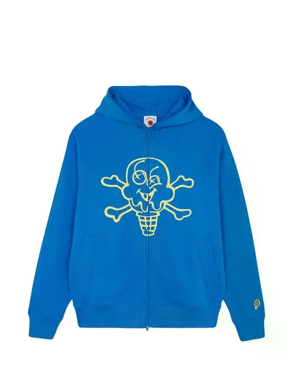 ICECREAM Cones & Bones Zip-up Hoodie - Blue