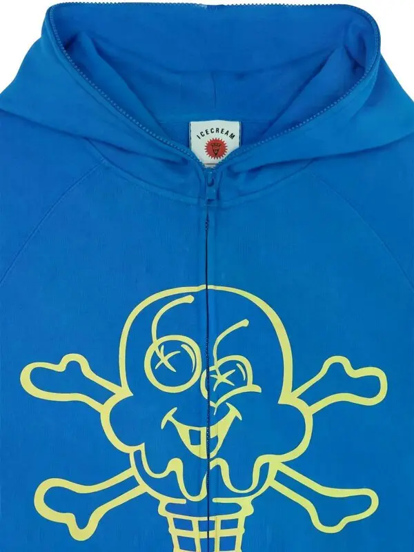 ICECREAM Cones & Bones Zip-up Hoodie - Blue