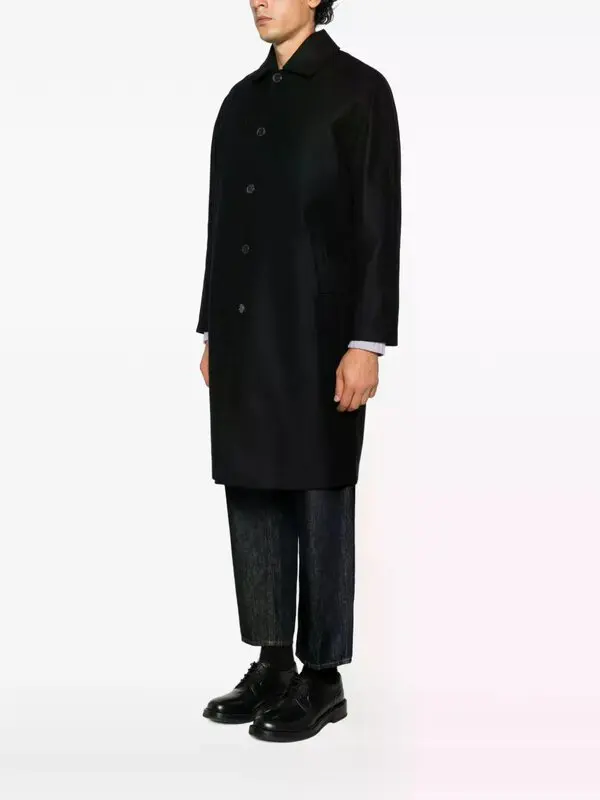 NOYOCO Single-breasted Raglan-sleeve Coat