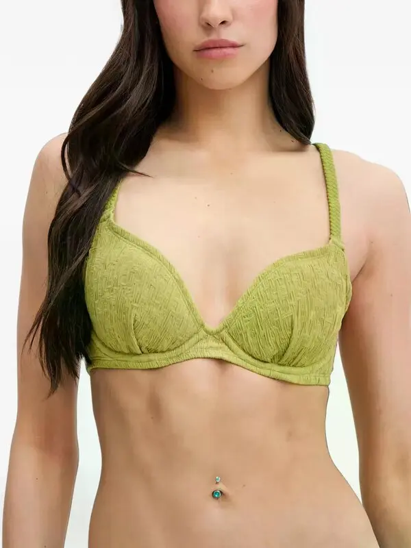 Chantelle Textured Braided-strap Bikini Top