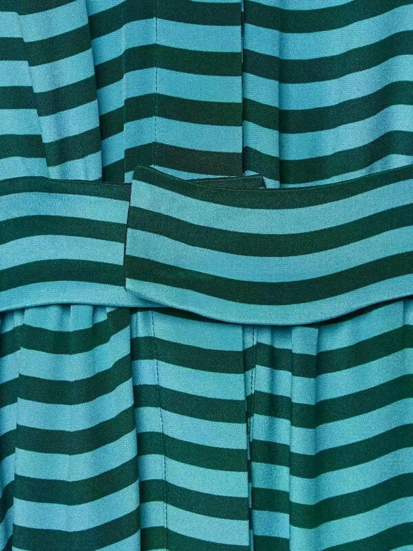 Fendi Wave-stripe Cold-shoulder Dress