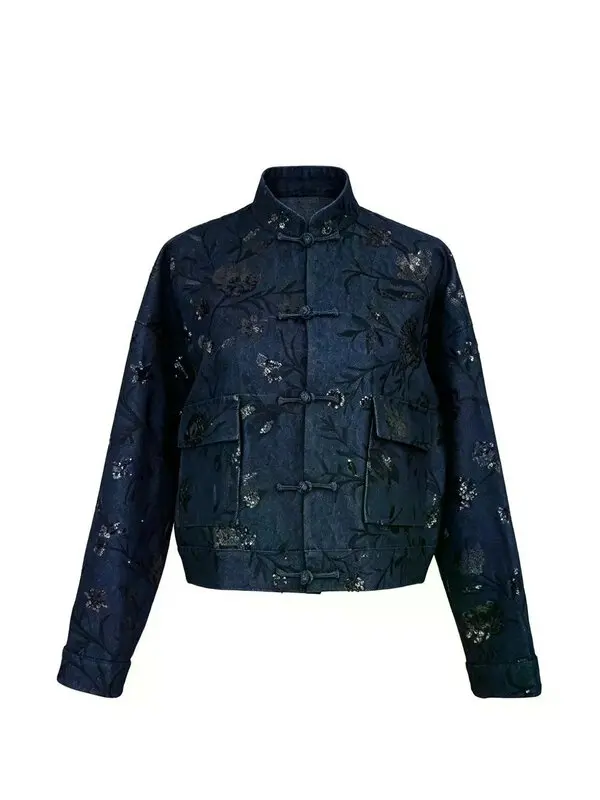QIPOLOGY Tang Sequinned Cropped Jacket