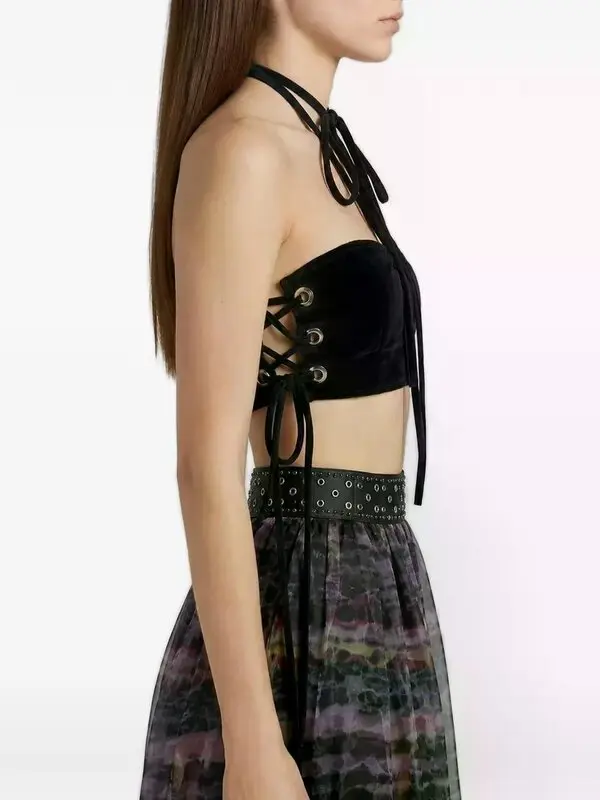 PAPER DOLLS Lace-up Halterneck Top