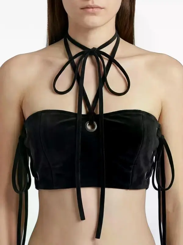 PAPER DOLLS Lace-up Halterneck Top