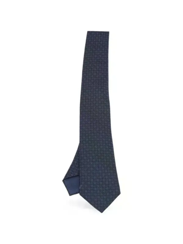 Hermès Geometric Floral-print Tie