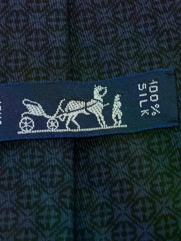 Hermès Geometric Floral-print Tie