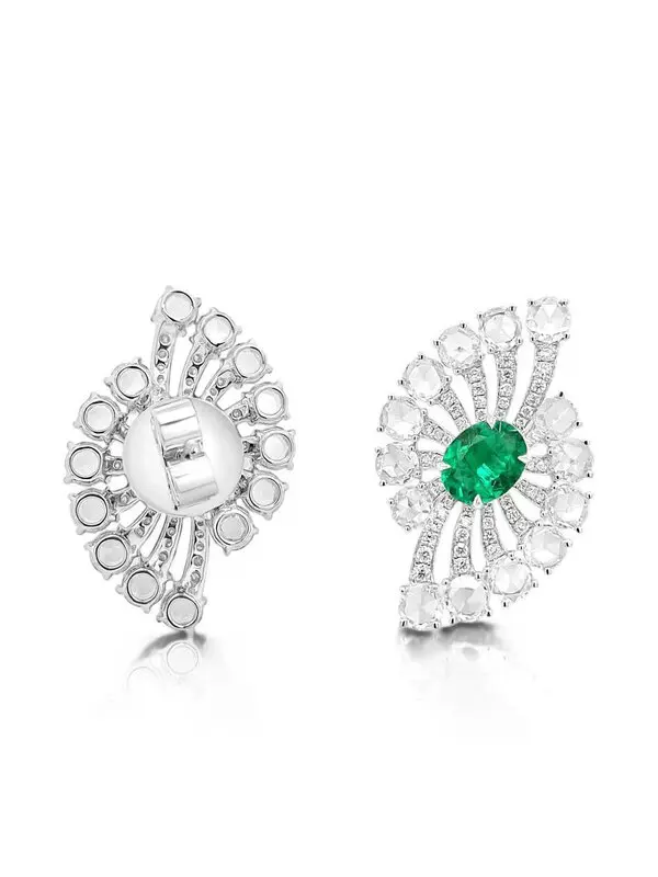 HYT JEWELRY Emerald And Diamond Earrings
