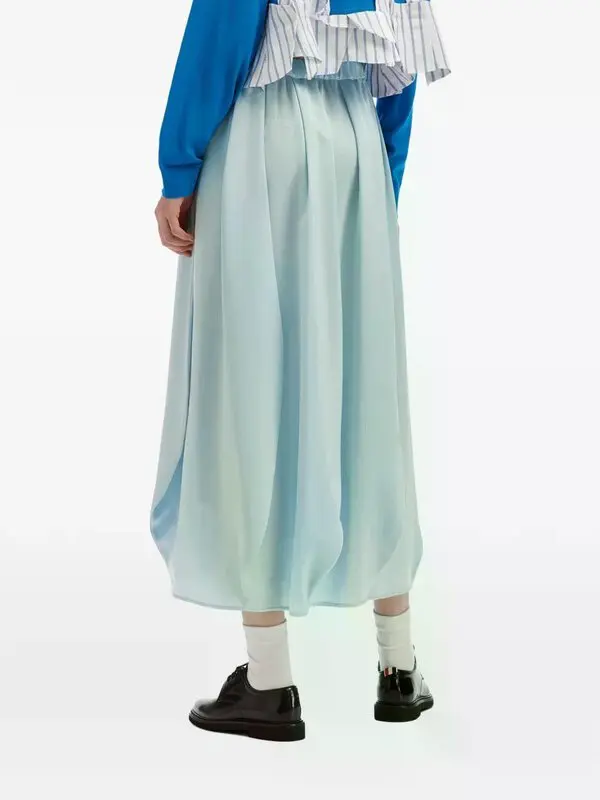 ENFOLD Draped Pleated Midi Skirt
