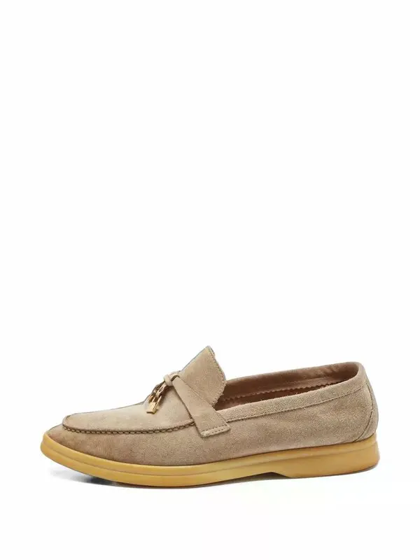 Loro Piana Summer Walk Suede Loafers - Neutrals
