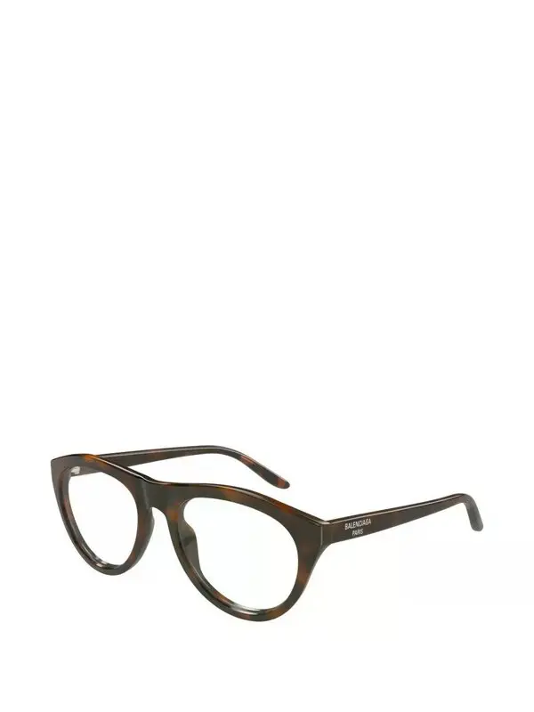 Balenciaga Tortoiseshell-effect Round-frame Glasses