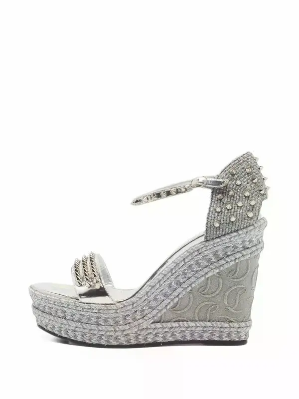 CHRISTIAN LOUBOUTIN Madmonica Spiked Wedge Sandals