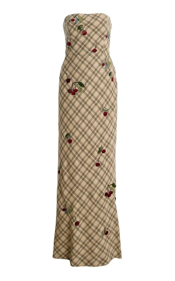 Bernadette Luna Embroidered Wool Maxi Dress - Multi