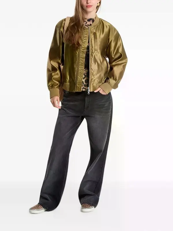 VANS Quilted-trim Bomber Jacket - Brown